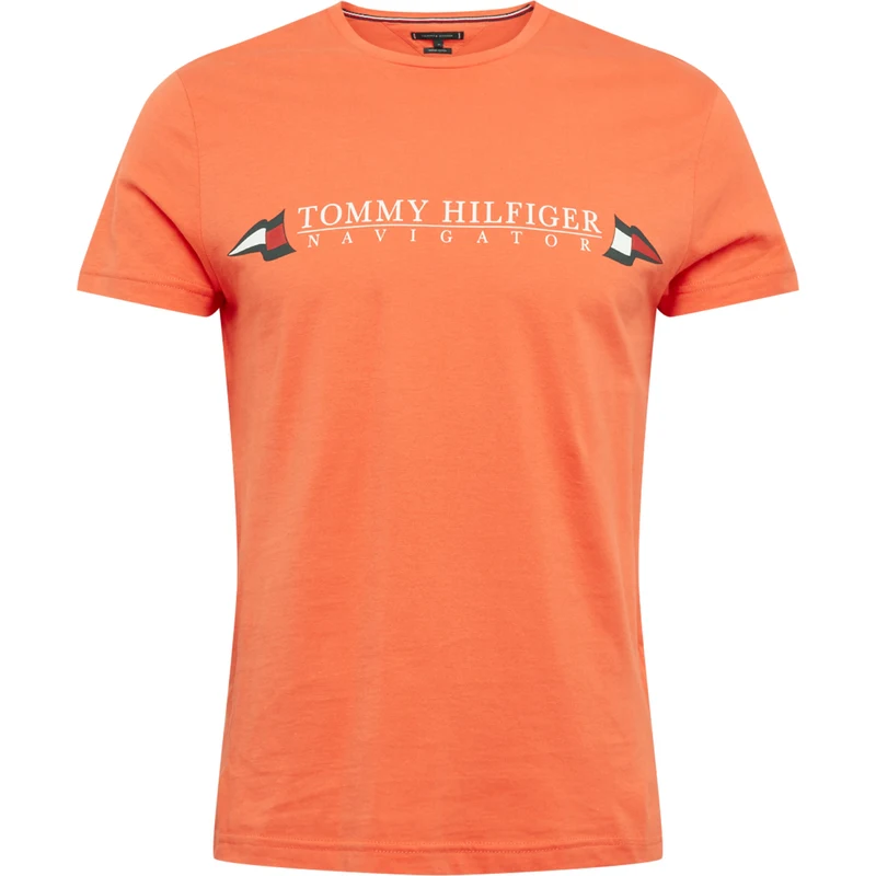 TOMMY HILFIGER T-Krekls 'Sailing Flags' balts / oranžsarkans / zils ...